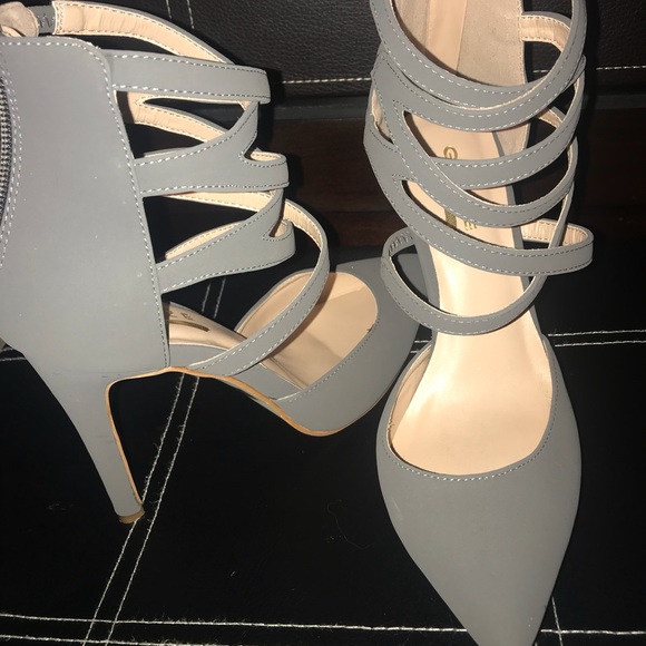 a'gaci | Shoes | Suede Gray Heels | Poshmark